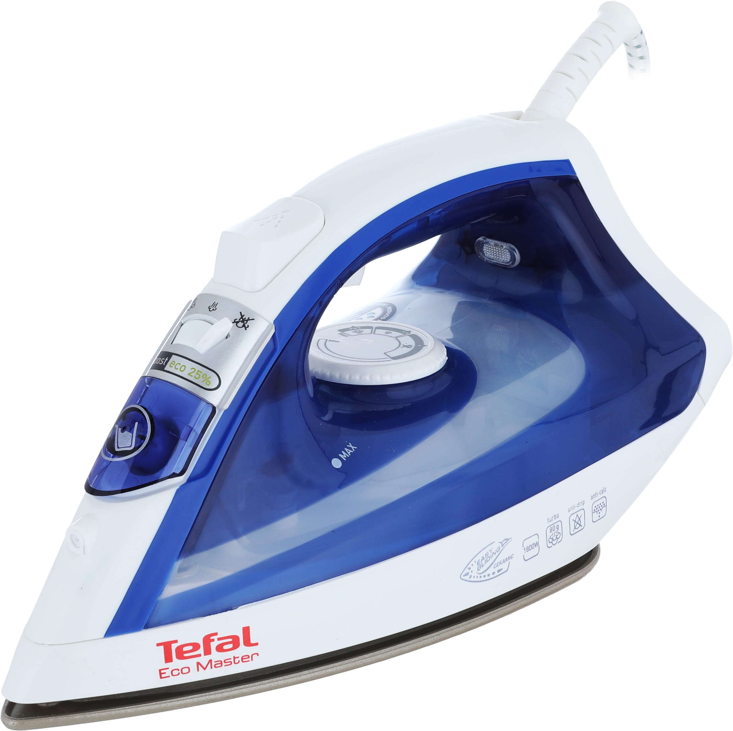 Tefal Steam Iron, 1800W, 300Ml - Blue