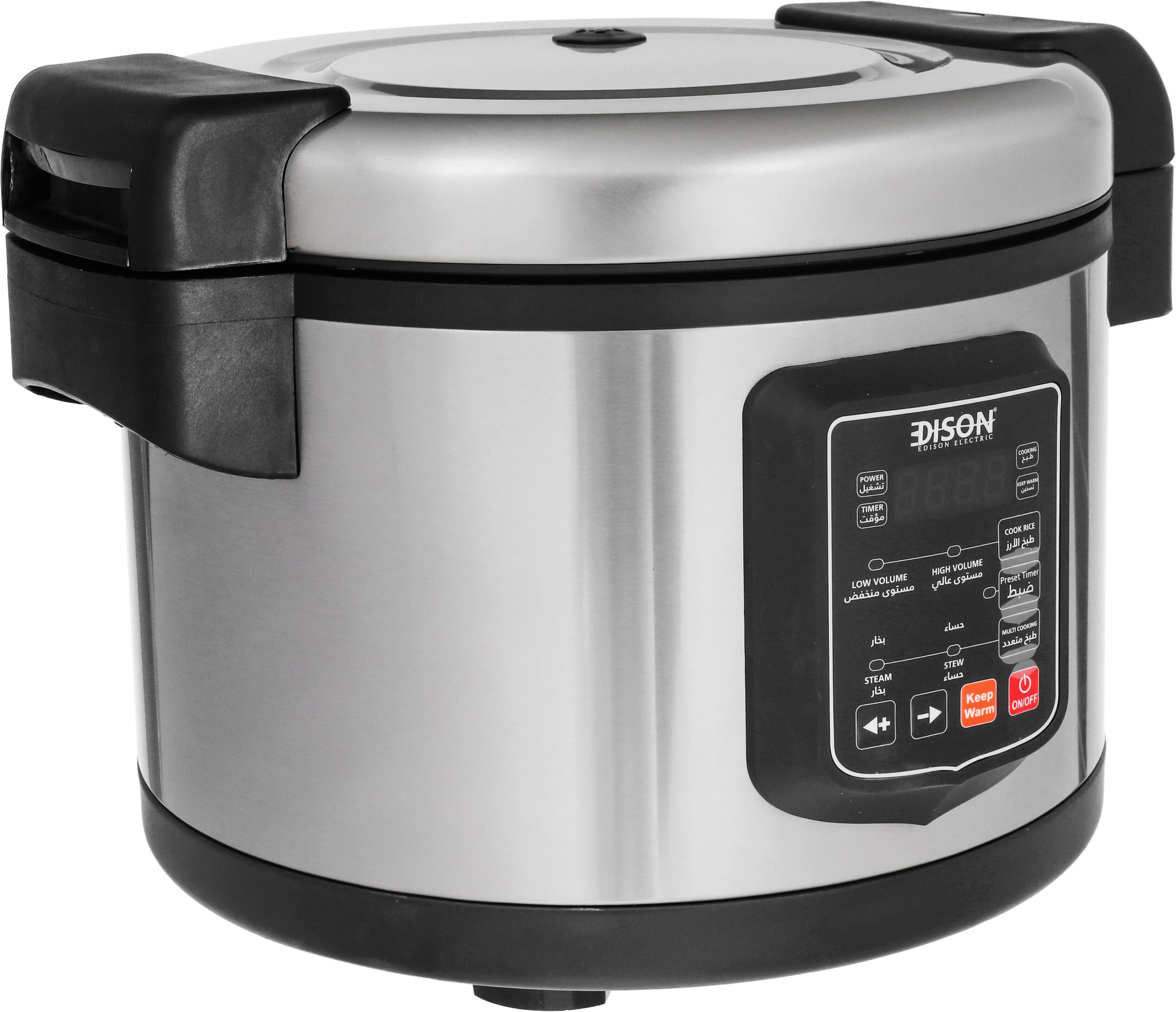 Edison Electric Rice Cooker, 13L, 1950W - Silver