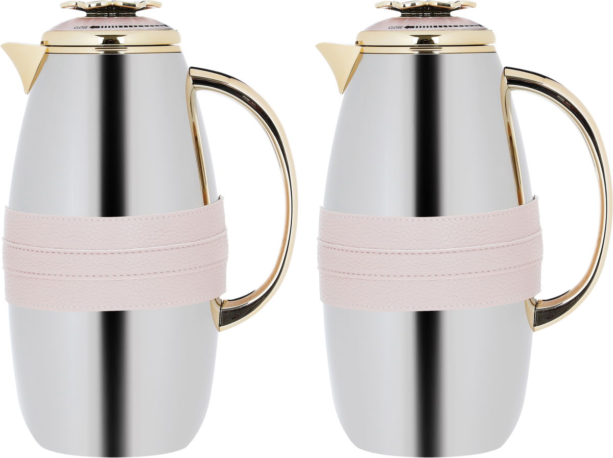 Asmaa Al Saif Gallery Thermos Set, 1/0.7 Liter, 2 Pieces, Inner Glass ...