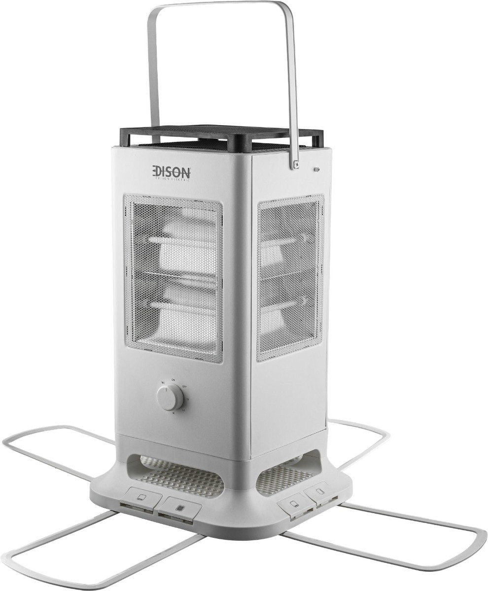 Edison QT-200F 3-in-1 Electric Heater, 2000 Watts, 5 Phases - White
