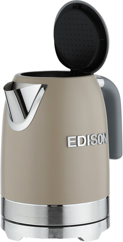 Edison Eks17328/Ka Steel Electric Kettle, 1850-2200W, 1.7L, Gray Handle ...