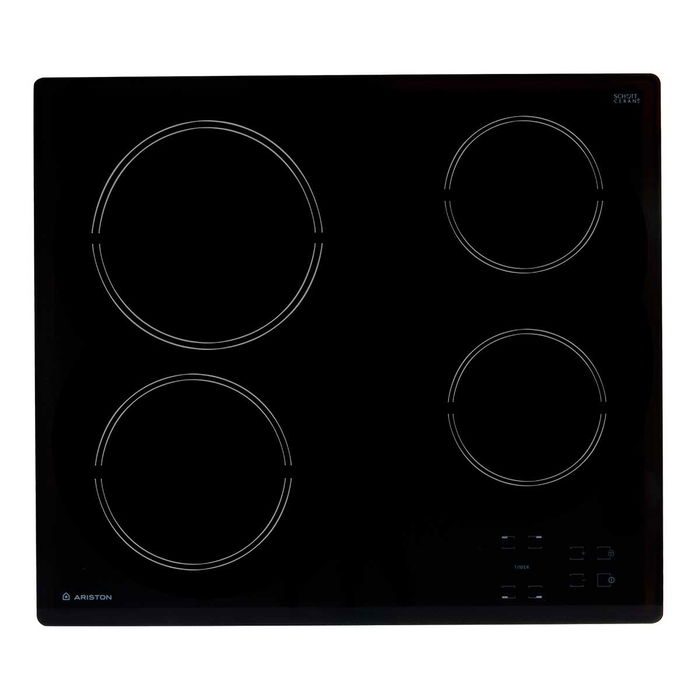 موقد كهربائي سيراميك أريستون، 6200 واط، 51 × 60 × 4.6 سم، مدمج،4 شعلات ...